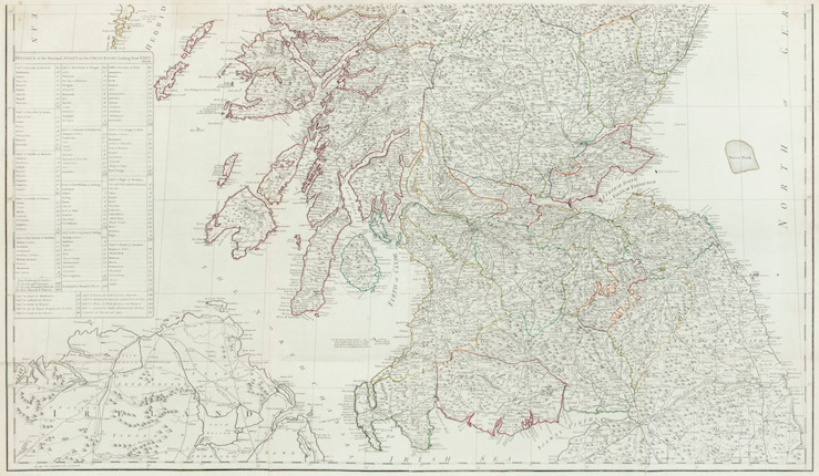 Bonhams : MAP - SCOTLAND CAMPBELL ROBERT A New and Correct Map of ...