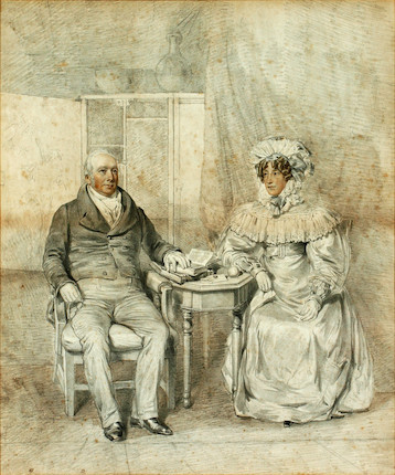 Bonhams : Henry Edridge (British, 1769-1821) Portrait of Sir Foster and ...