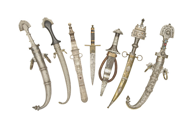 Bonhams : Seven Various North African Daggers