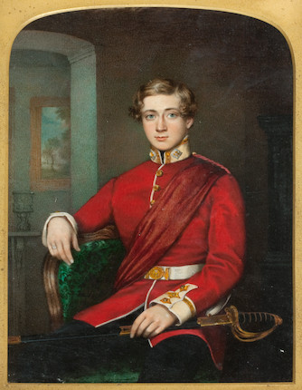 Bonhams : A 19th century portrait minature probably of Lieutenant ...