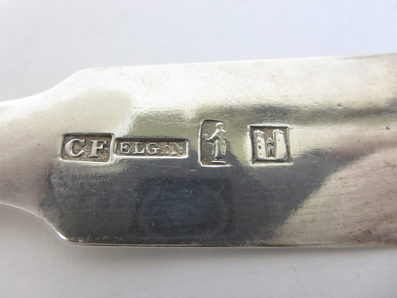 Bonhams : Elgin; A silver tablespoon by Charles Fowler, four marks; CF ...