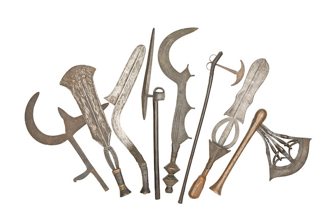 Bonhams : Eight Various African Edged Weapons