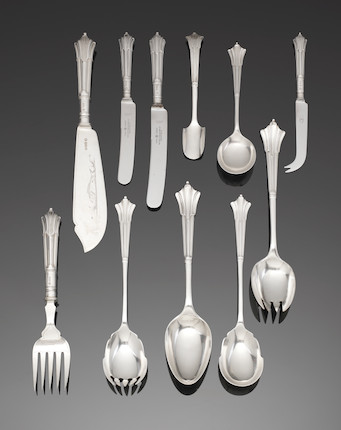 Bonhams : An extensive silver Albany pattern table service of flatware ...