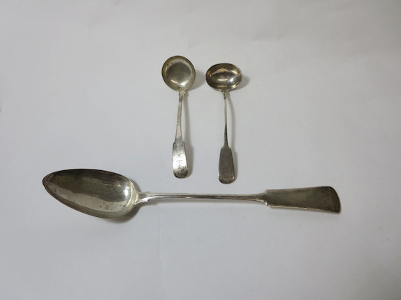 Bonhams : Aberdeen; A silver gravy spoon by William Jamieson, three ...