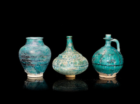 Bonhams : Three Seljuk pottery Vessels Persia, 12th Century(3)
