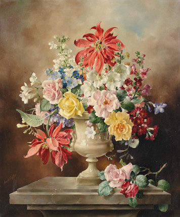 Bonhams : Harold Clayton (British, 1896-1979) A still life of flowers