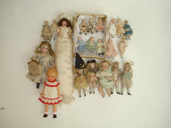 Bonhams : Collection of various miniature dolls lot