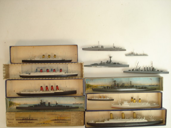 Bonhams Bassett Lowke And Other Waterline Ship Models 12