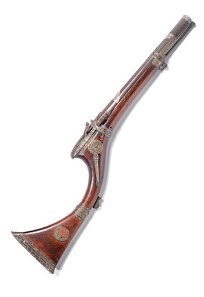 Bonhams : A Rare Small Indian 50-Bore Matchlock Jezail
