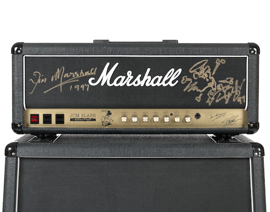 Bonhams : Slash A JCM Slash signature Marshall amp and speaker cabinet ...