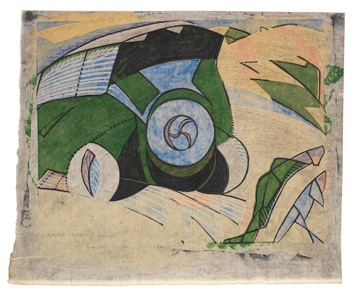 Bonhams : Claude Flight (British, 1881-1955) Paris Omnibus Linocut ...