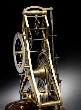 Bonhams : A very rare mid 19th Century English brass skeleton timepiece ...