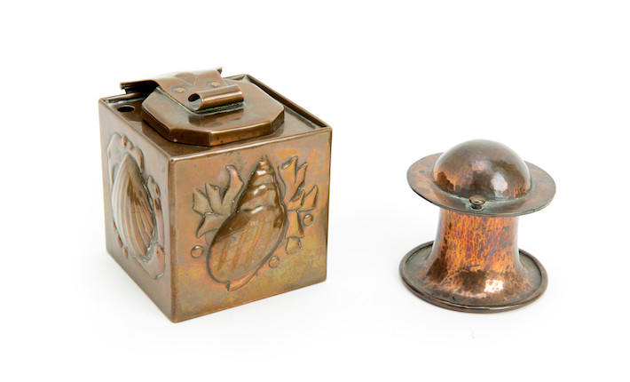 Bonhams : A Newlyn School Copper inkwell (7)