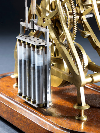 Bonhams : A very rare mid 19th Century English brass skeleton timepiece ...