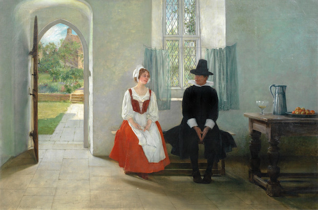 Bonhams : Francis Davis Millet (American, 1846-1912) The proposal