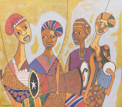 Bonhams : Chief Jimoh Buraimoh (Nigerian, born 1943) The merry makers