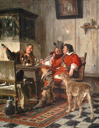 Bonhams : Ernst Meisel (German, 1838-1895) An amusing story