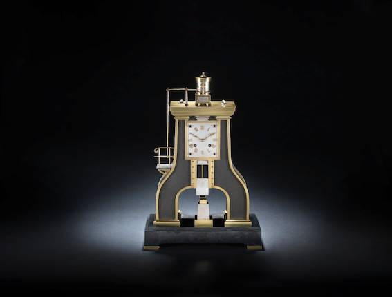 Bonhams : A good late 19th century patinated and gilt brass industrial ...