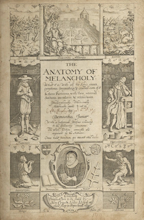 Bonhams : BURTON (ROBERT) The Anatomy of Melancholy, Henry Crips ...