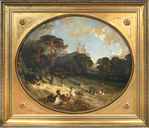 Bonhams : Alfred Joseph Woolmer (British, 1805-1892) Picnicking in the park