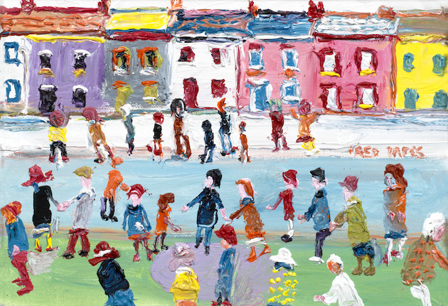 Bonhams : Fred Yates (British, 1922-2008) Northern street scene ...