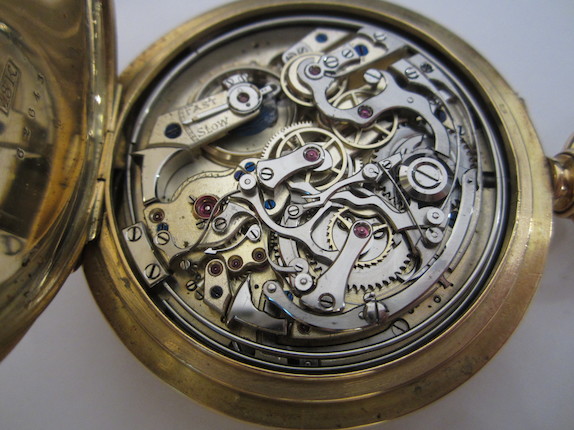Bonhams An 18k Gold Keyless Wind Minute Repeating Chronograph Full
