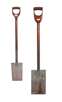 Bonhams : OF ROYAL INTEREST A pair of 19th century ceremonial planting ...