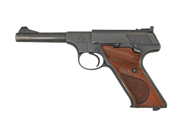 Bonhams : A .22(L.R.) 'The Woodsman' target pistol by Colt, no. 207246 ...