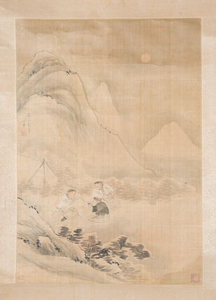 Bonhams : Wang Su (1794-1877) Three Manchu Men