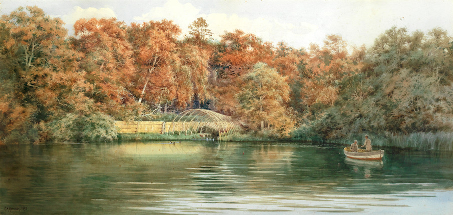 Bonhams : Charles Harmony Harrison (British, 1842-1902) Broads scenes ...
