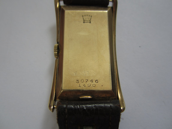 Bonhams : Rolex. A 9K gold manual wind wristwatch Prince Chronometre ...