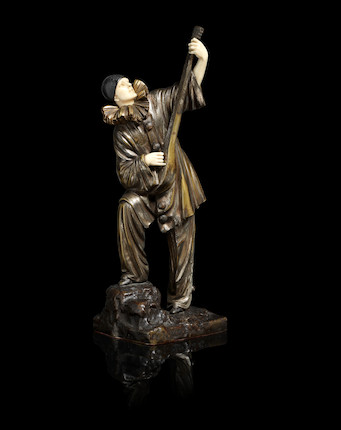Bonhams : Demetre Chiparus (1886-1947) 'Pierrot' a Patinated Bronze and ...