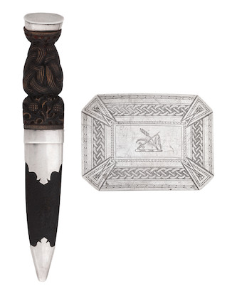 Bonhams : An early 20th century silver mounted Skean Dhu by Fraser ...