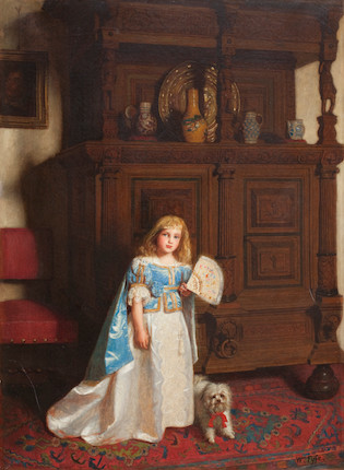 Bonhams : William Baxter Collier Fyfe (British, 1836-1882) Young girl ...