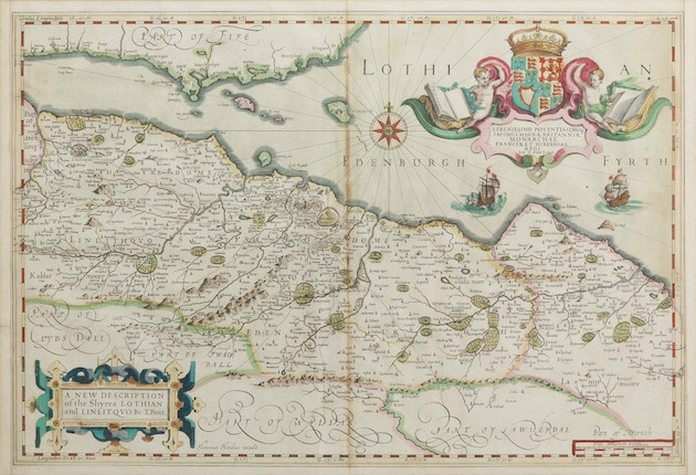 Bonhams : A MAP OF EAST LOTHIAN AND A MAP OF GREAT BRITAIN PONT ...
