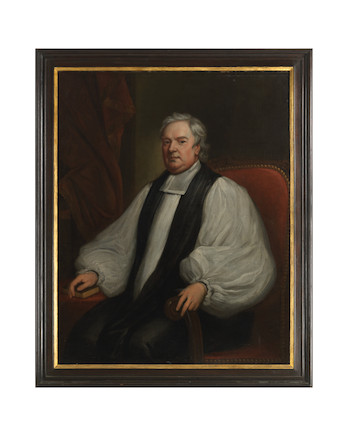 Bonhams : English School, 19th Century Portrait of Peter Gunning, three ...