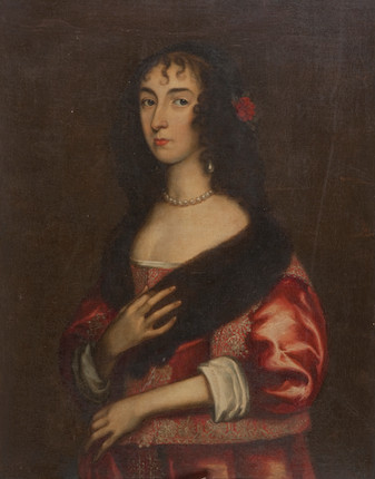 Bonhams : Manner of Michael Dahl Portrait of Lady Henrietta Stewart ...
