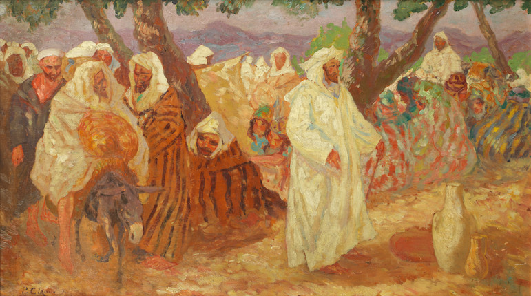 Bonhams : Paul Cirou (French, 1869-1951) Arab market scenes (2)