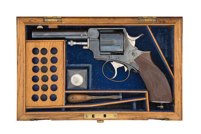 Bonhams : A fine historic cased .476 Webley R.I.C. No. 1 New Model ...