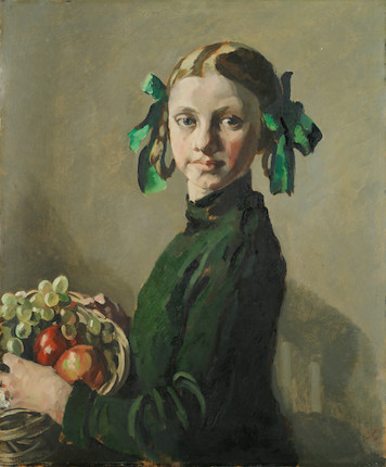 Bonhams : Philip Connard (British, 1875-1958) Portrait of a young girl ...