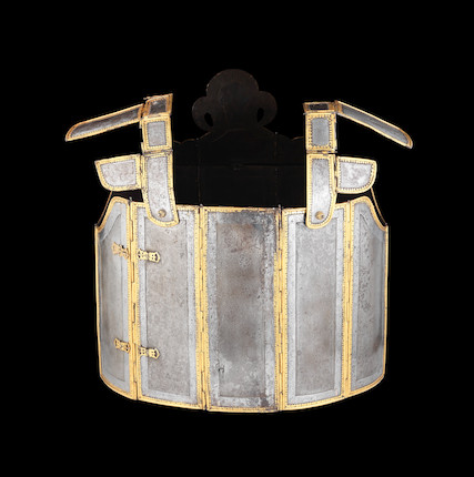 Bonhams : A rare Sikh gold-damascened steel cuirass North India ...