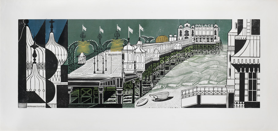 Bonhams : Edward Bawden R.A. (British, 1903-1989) Brighton Pier ...