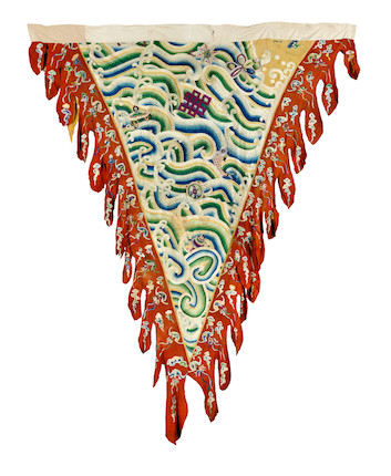 Bonhams : A large embroidered Buddhist temple banner Circa 1900