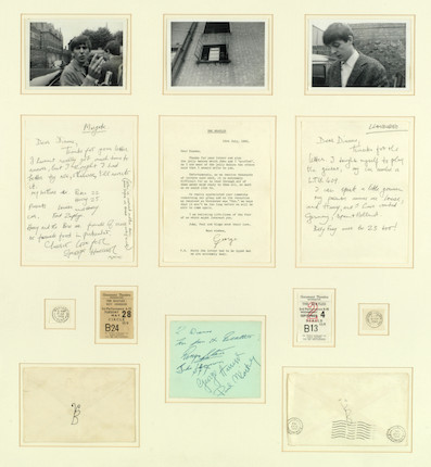 Bonhams : The Beatles Letters from George Harrison and other ...