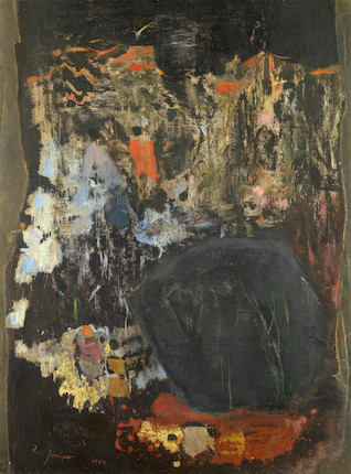 Bonhams : Robert Juniper (Australian, 1929-2012) Landscape with figures