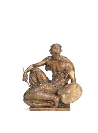 Bonhams : Albert Toft (British, 1862-1959) A patinated bronze figure of ...