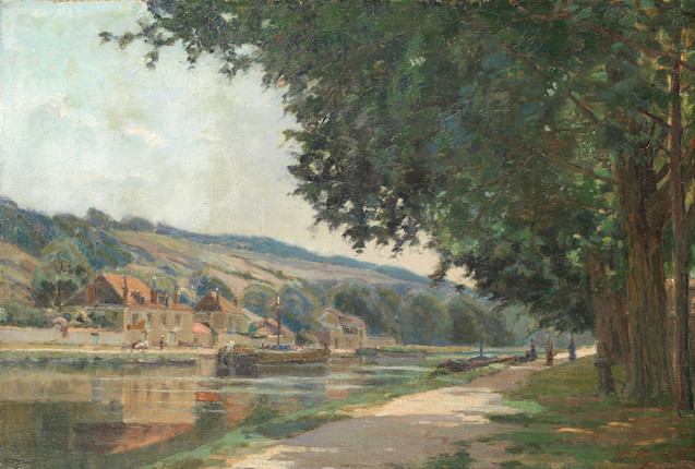 Bonhams : Victor Alfred Paul Vignon (French, 1847-1909) Bords de l'Oise ...