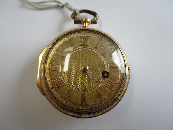 Bonhams : Thomas Hay, Shrewsbury. A gold verge key wind repoussé ...