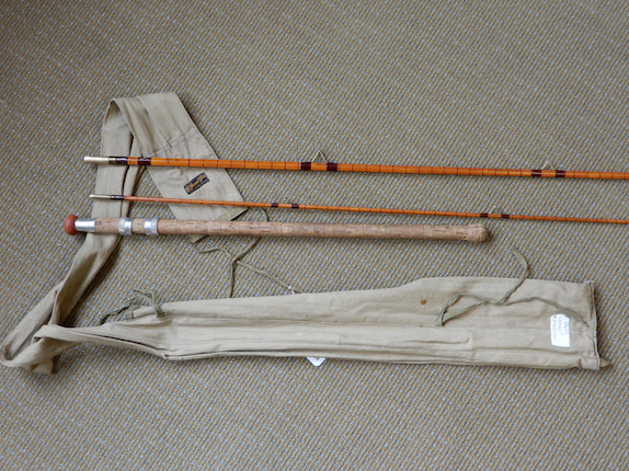 Bonhams : Three B James split cane coarse fishing rods (3)
