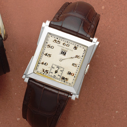 Bonhams : Audemars Piguet. An 18K white gold manual wind jump hour ...